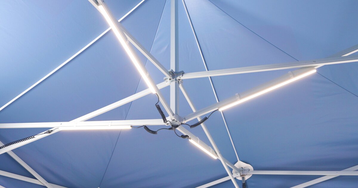 Canopy Tent Lighting: Dimmable and LED | Mastertent®